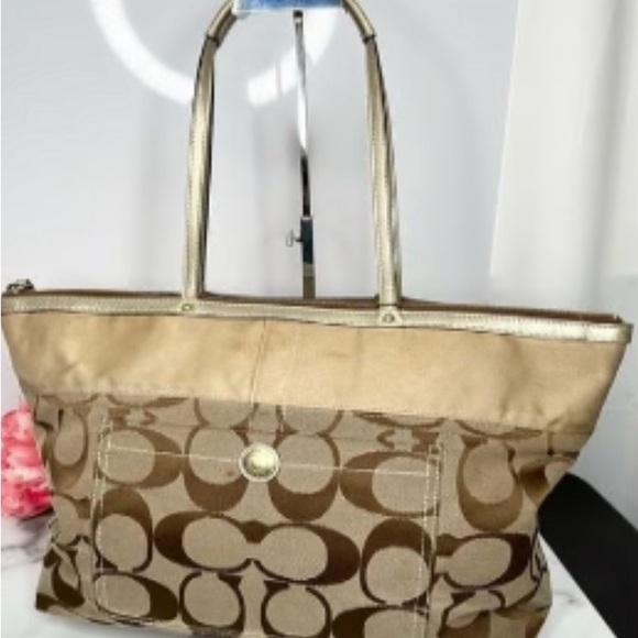 Coach | Bags | Coach Creed Signature Cc Monotote Handbag Purse Satchel ...